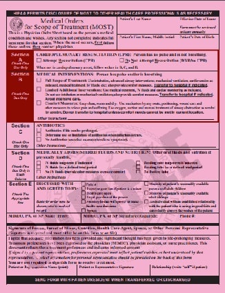Physician Orders for Life-Sustaining Treatment - POLST